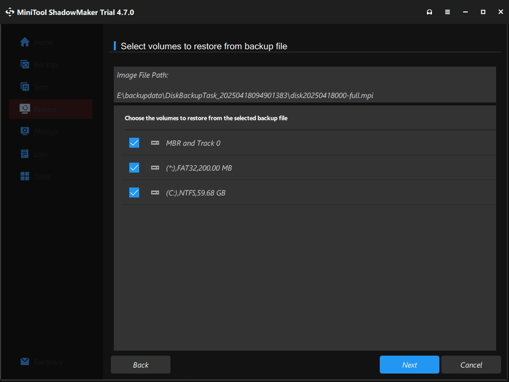How To Restore System With A Backup In Minitool Shadowmaker Minitool