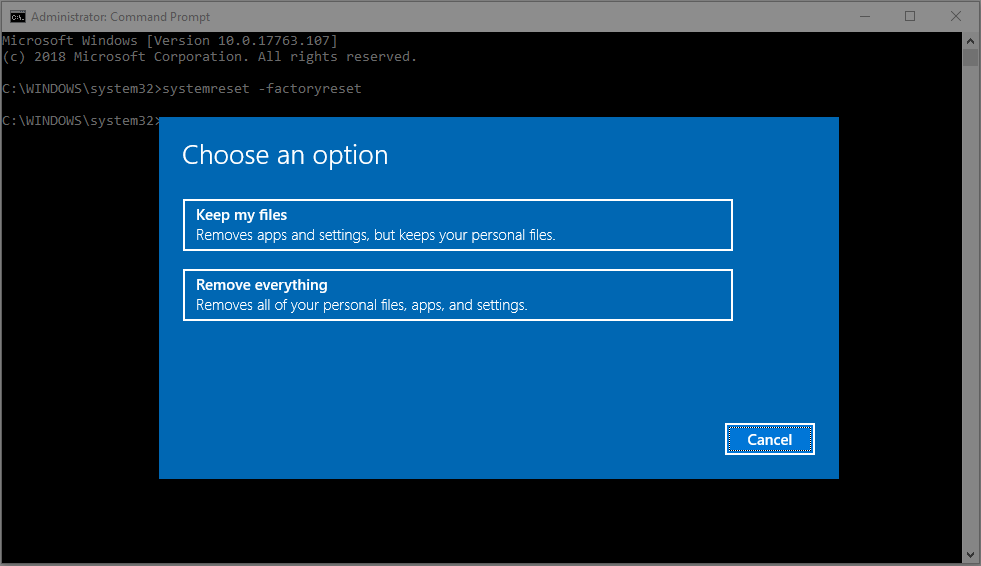 Factory Reset Any Windows 10 Computer Using Command Prompt Minitool