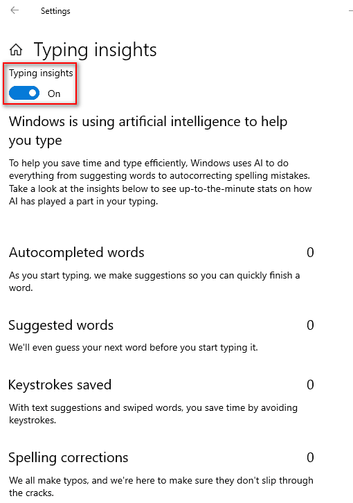 How To Enable Typing Insights On Windows 10 October 2018 Update - MiniTool How To Enable Typing Insights On Windows 10 October 2018 Update - MiniTool