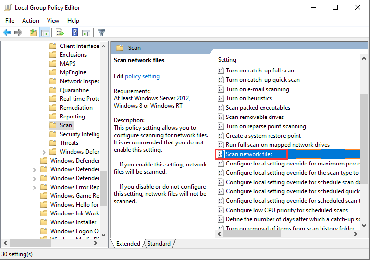 How To Enable Network Scanning In Windows Defender On Windows Minitool