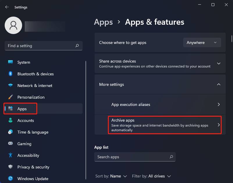 How To Enable Or Disable Archive Apps On Windows 11 Minitool