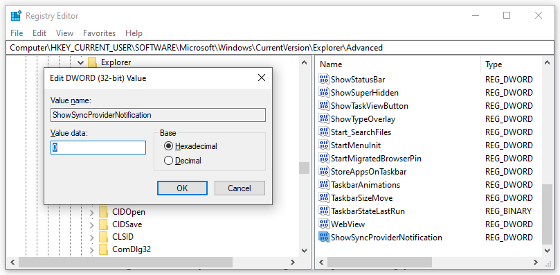 How To Enabledisable Sync Provider Notification On Windows 1011 Minitool