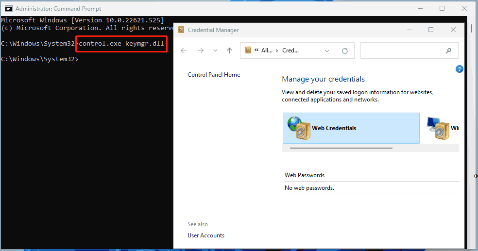 How To Open Credential Manager In Windows 11 6 Ways For You Minitool