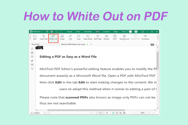 How to Edit PDF Files - MiniTool PDF Editor