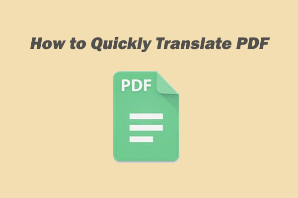 Quickly Translate a PDF Document into Another Language