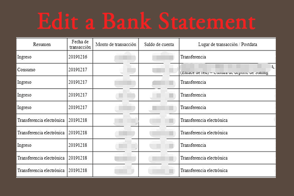 [4 Ways] A Full Guide on How to Edit a Bank Statement