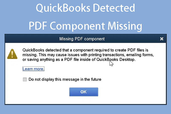 QuickBooks Detected PDF Component Missing – 5 Quick Fixes! QuickBooks Detected PDF Component Missing – 5 Quick Fixes!